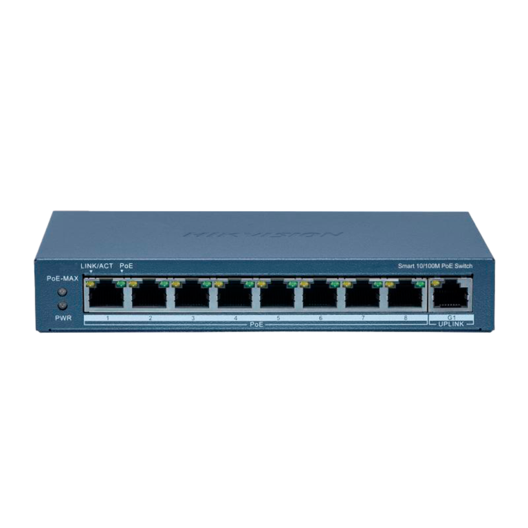 Hikvision Switch PoE Gestionable - 8 puertos PoE 802.3af/at + 1 Uplink ...